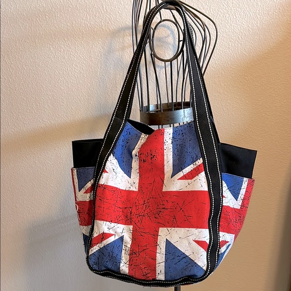 Robin Ruth | Bags | Robin Ruth Large Canvas Vintage Look Union Jack ...